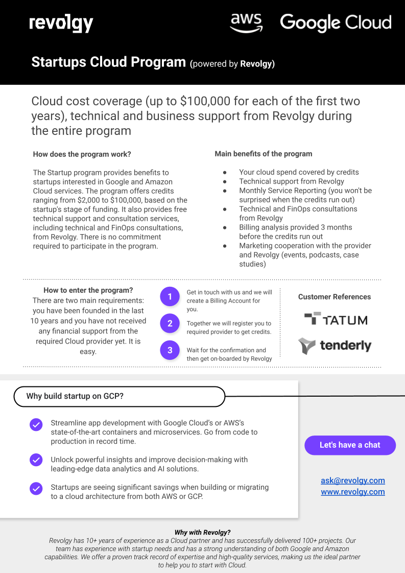 Cloud Program for Startups | Revolgy